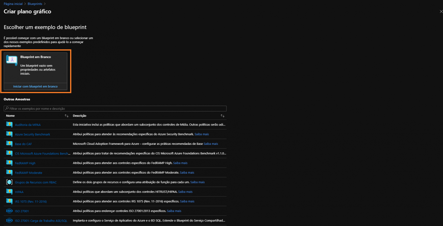 Configurando Blueprints no Microsoft Azure | Wenz